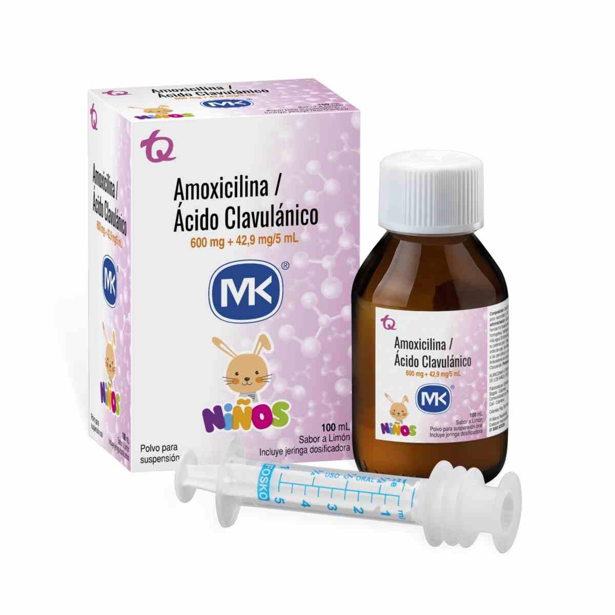 Amoxicilinaacido Clavulanico 600429 Mg X 100 Ml