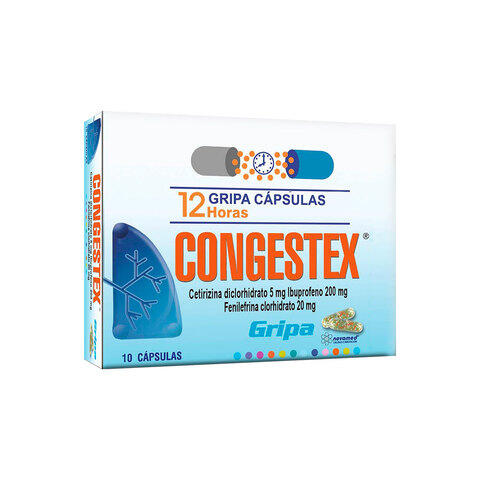 Congestex Cetirizina/fenilefrina/ibuprofeno X 10 Cap