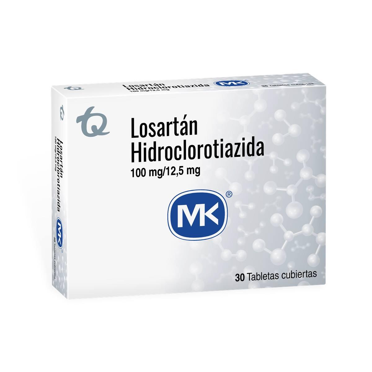 LOSARTAN HCT 100/12.5 MG CAJA X 30 TAB